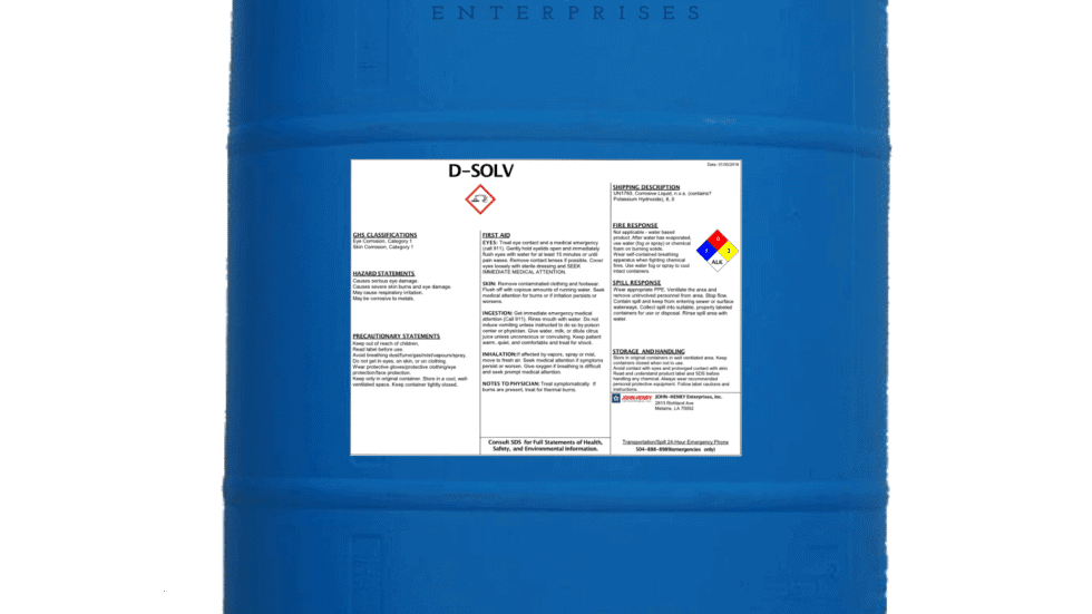 D-SOLV | Heavy Duty Oven and Grill Cleaner | John-Henry Enterprises